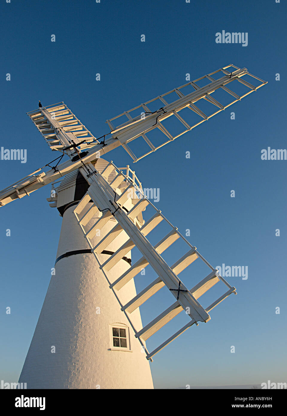 BRICK BUILT AND PAINTED WHITE THURNE WINDMILL NORFOLK ENGLAND UK Stock ...