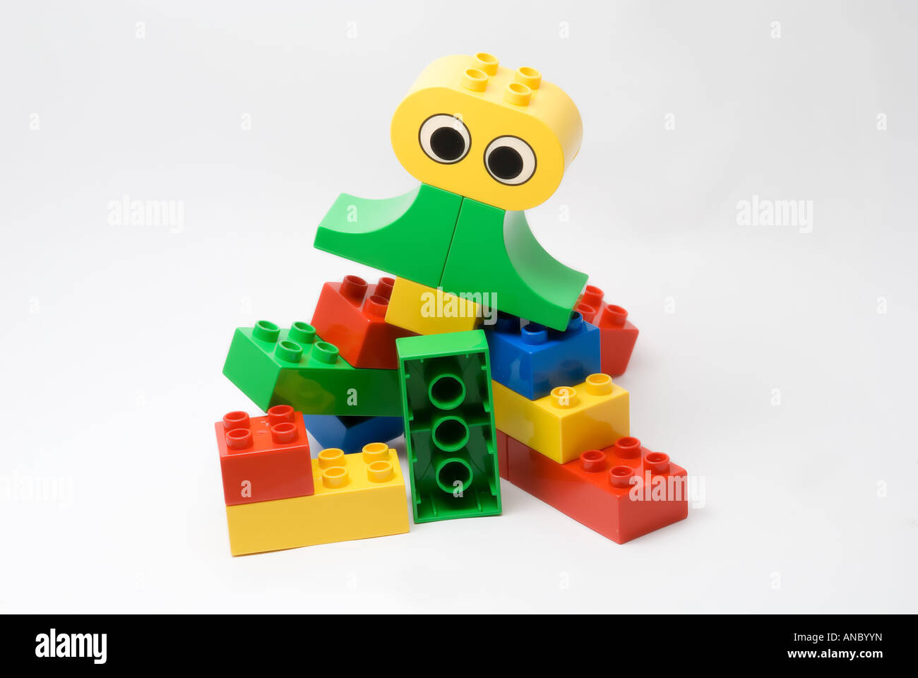 construction of lego bricks isolated in white background Stock Photo ...