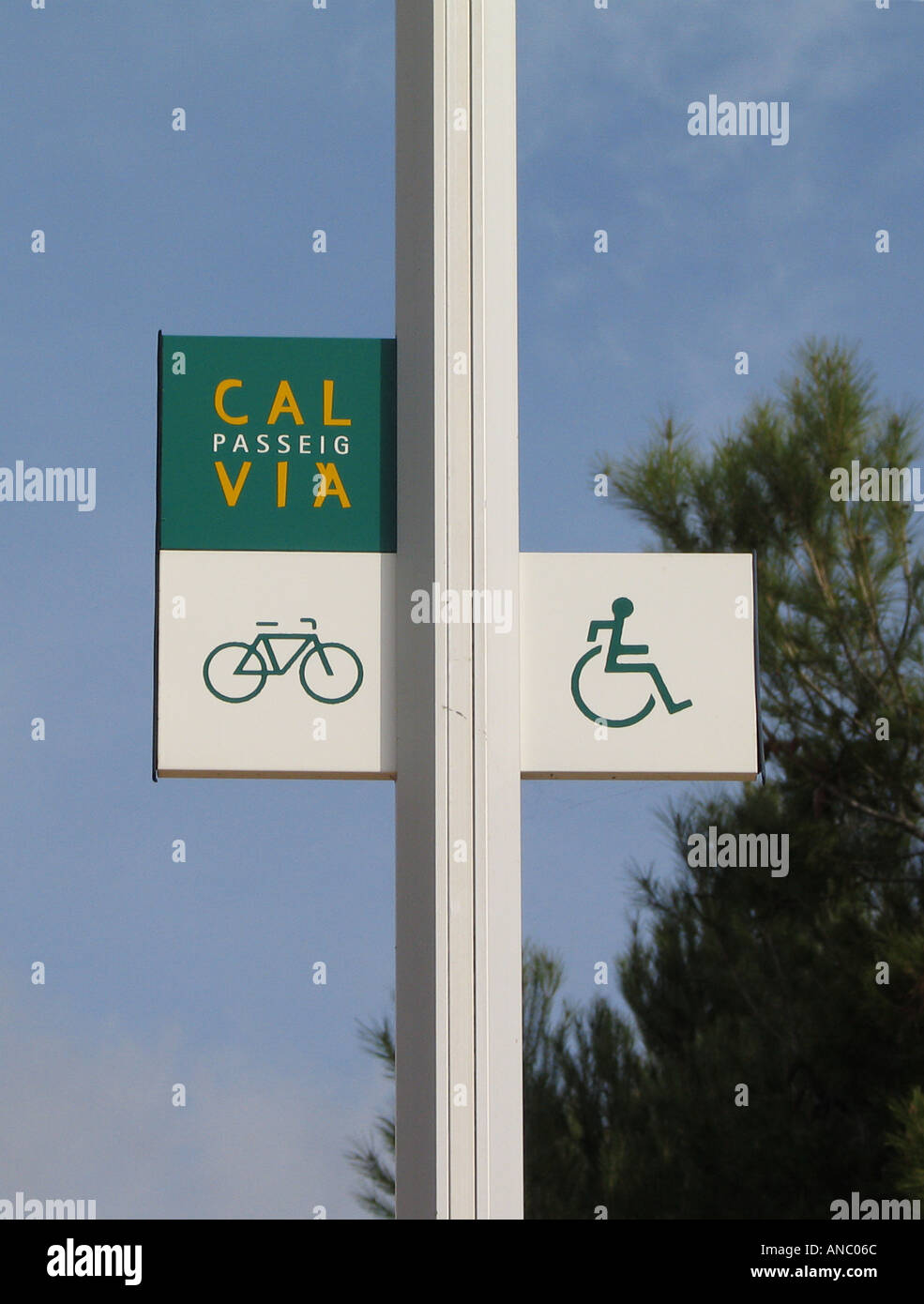 Road Signs Majorca Spain Stock Photo - Alamy