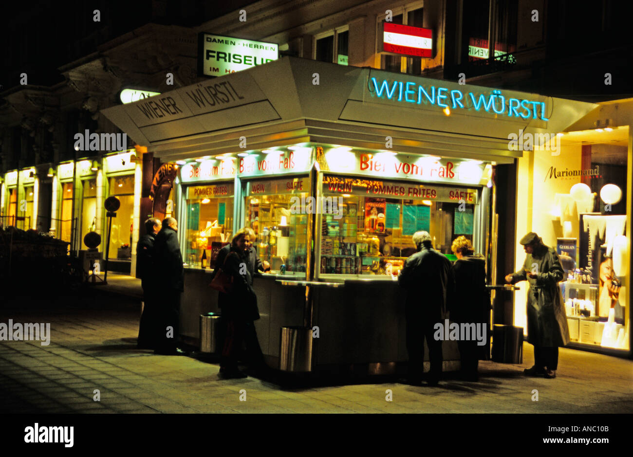 Late night at 'The Weiner Wurstl', Vienna, Austria Stock Photo - Alamy