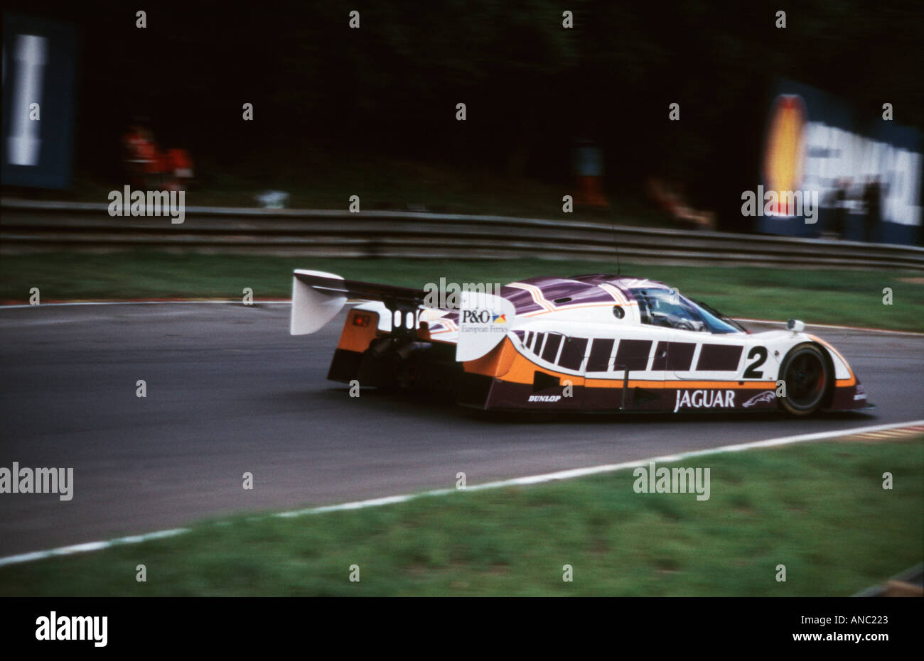 Jaguar XJR endurance motor racing car at Brands Hatch England in 1988 ...
