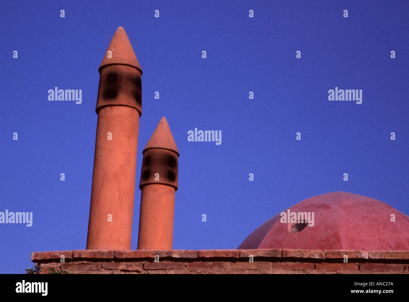 Terracotta chimneys hammam marrakech hi-res stock photography and ...