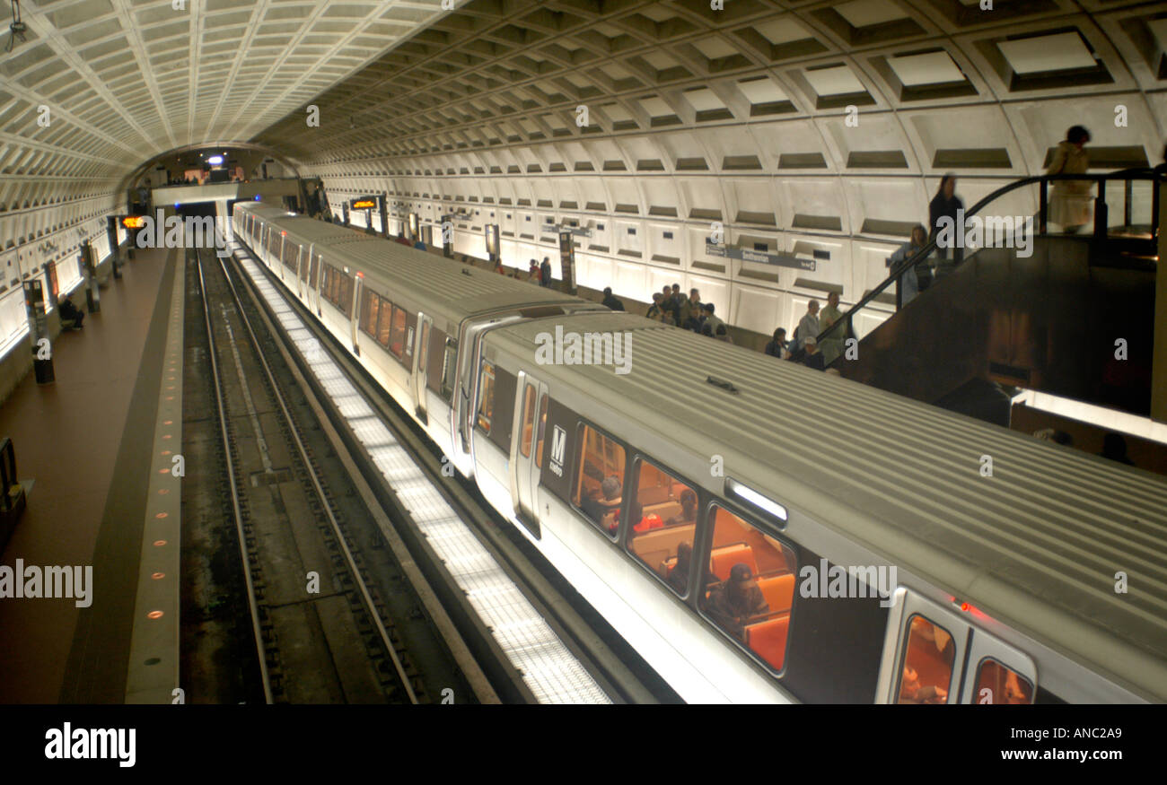 Washington D C Metro underground Passenger and commuter Train which ...