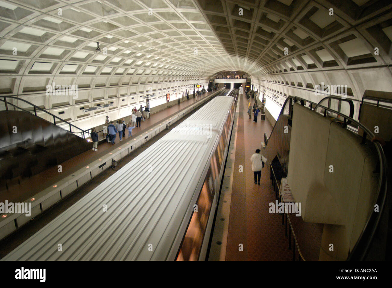 Washington D C Metro underground Passenger and commuter Train which ...