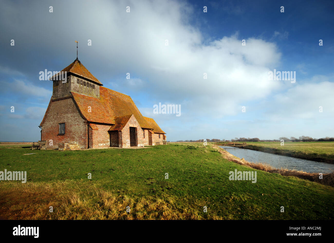 Romney Marsh Church Stock Photo - Alamy