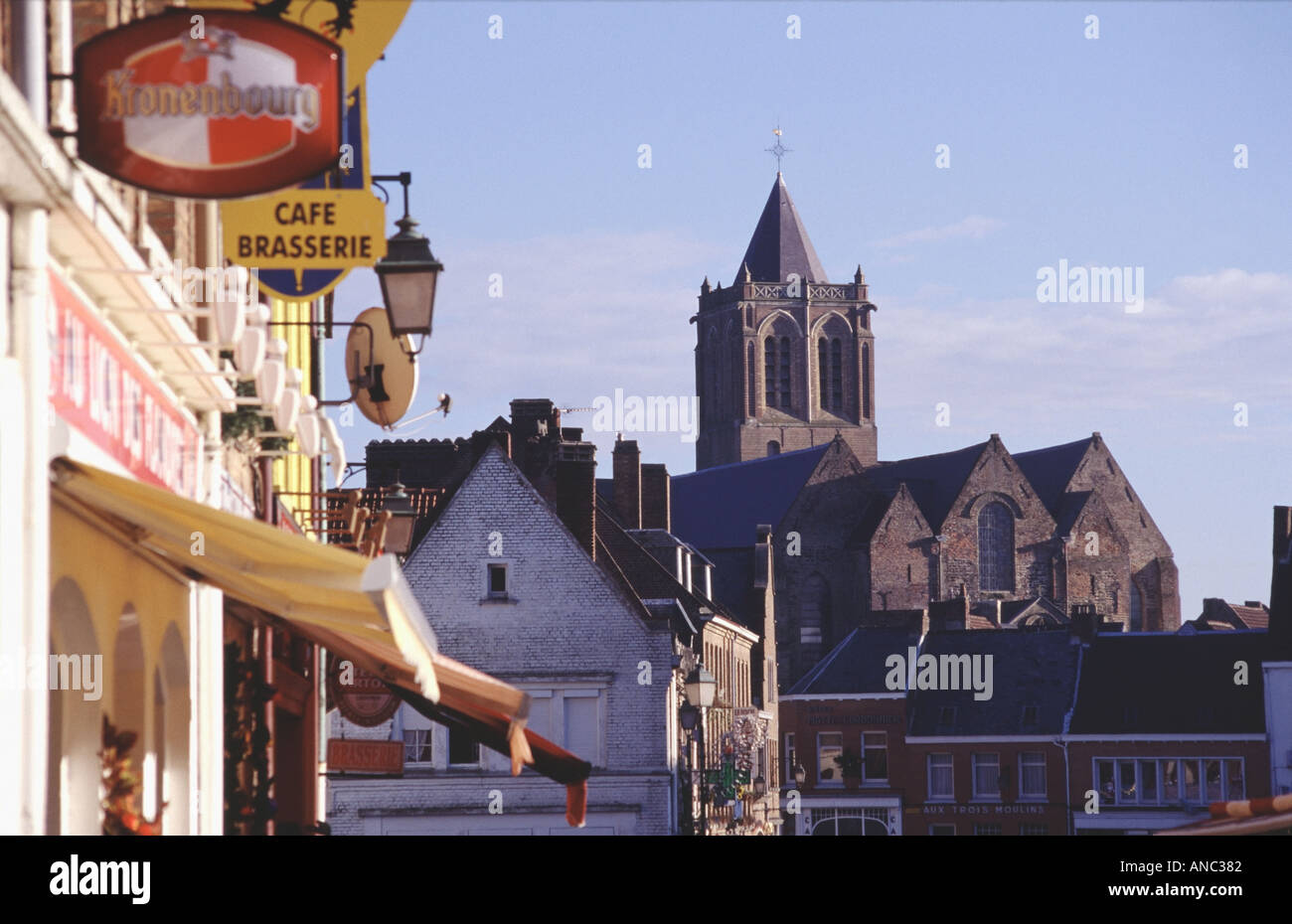 The village of Cassel in the Flemish part of northern France Stock ...