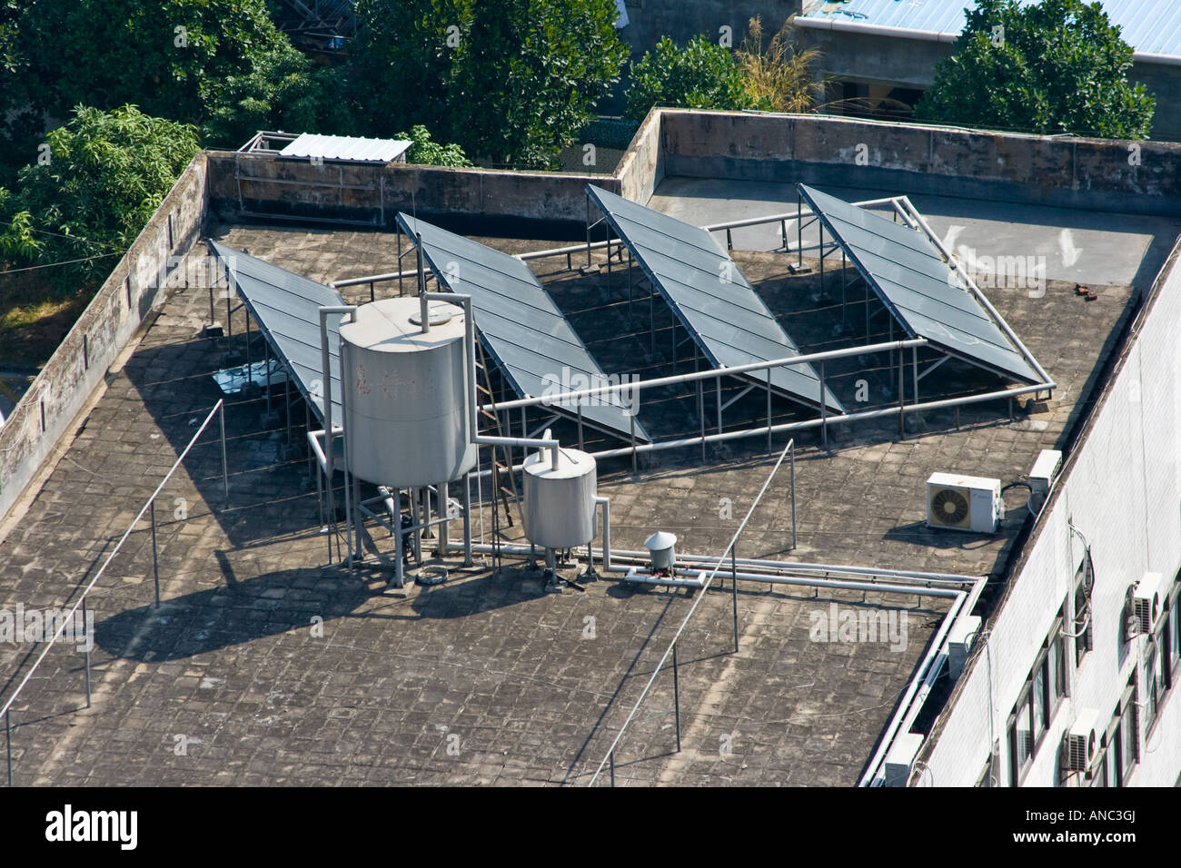 Alternative Energy Solar Roof Panels Shenzhen China Stock Photo - Alamy