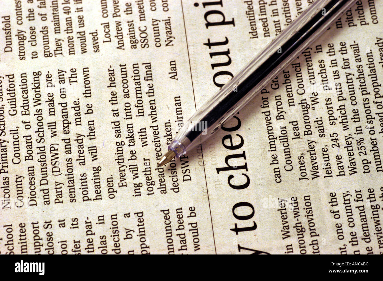 Pen and paper Stock Photo - Alamy