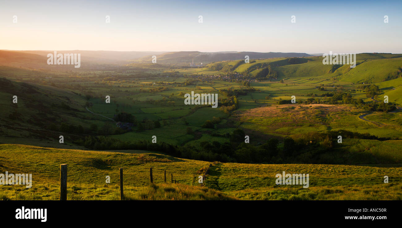 Sunrise In The Hope Valley With Castleton In The Distance As Seen From ...