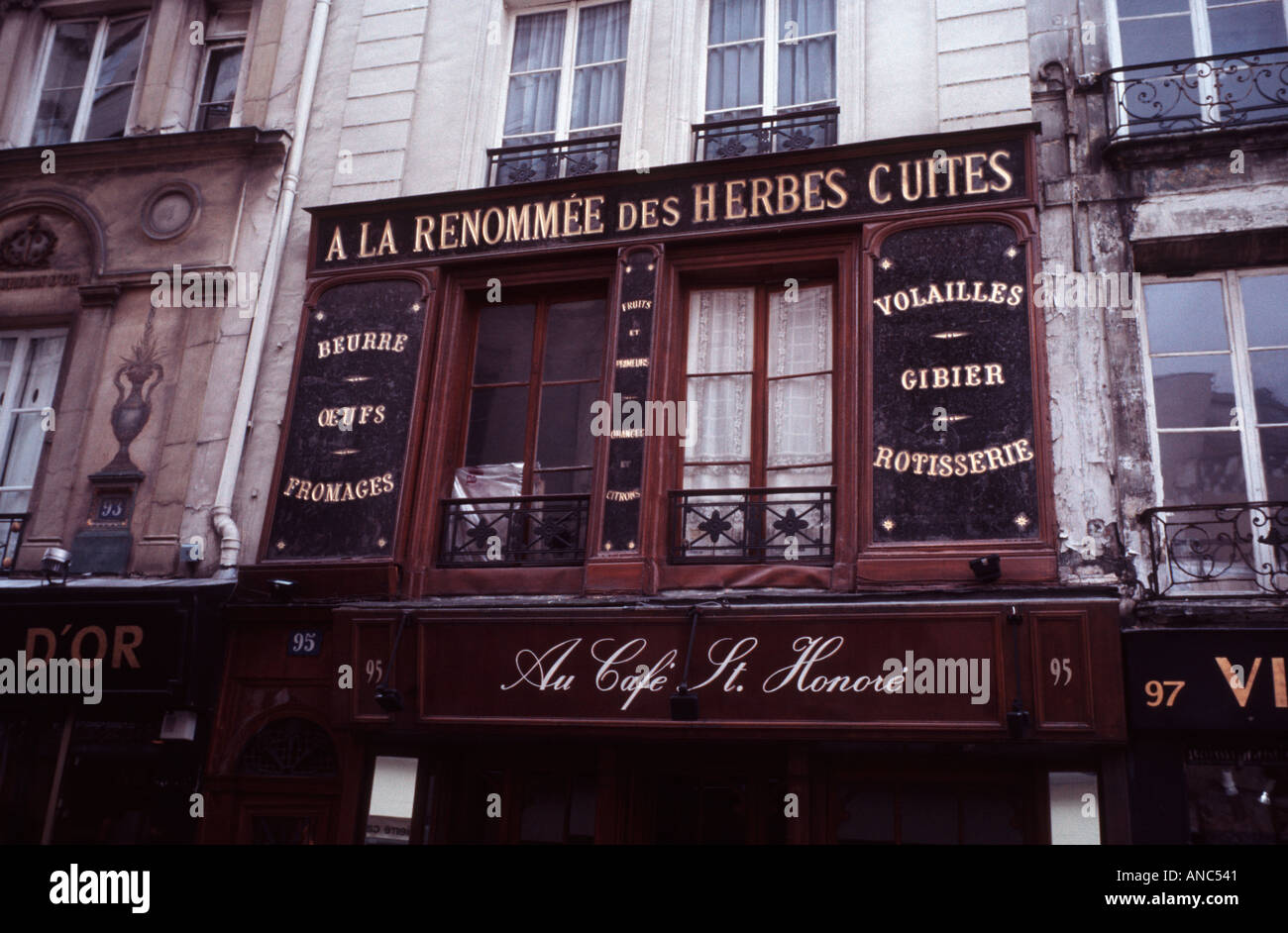 Exterior of an old fashioned cafe in Paris France Stock Photo - Alamy