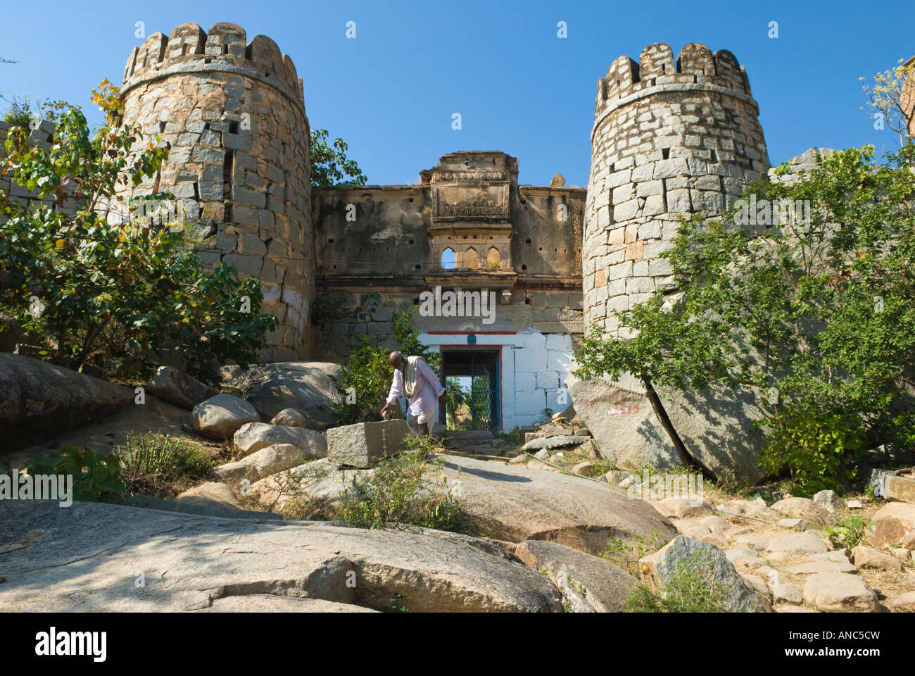 Anegundi Fort Hampi Karnataka India Stock Photo - Alamy