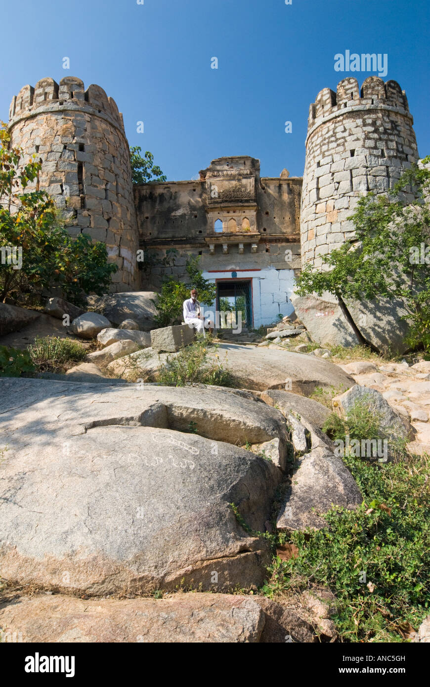 Anegundi Fort Hampi Karnataka India Stock Photo - Alamy