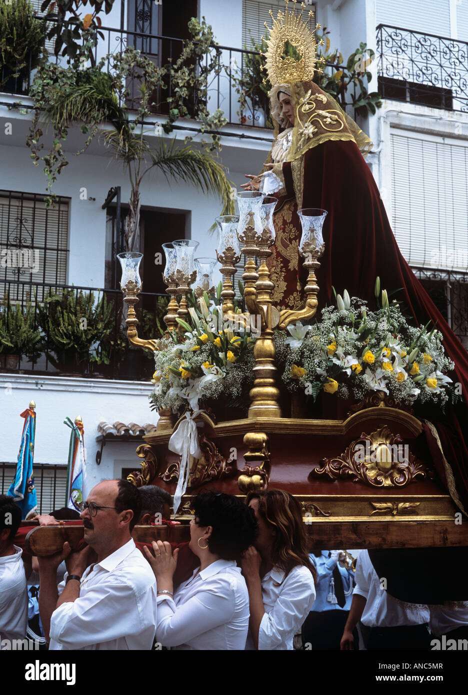 GOOD FRIDAY PROCESSION with the statue of the Virgin Mary in Mourning ...