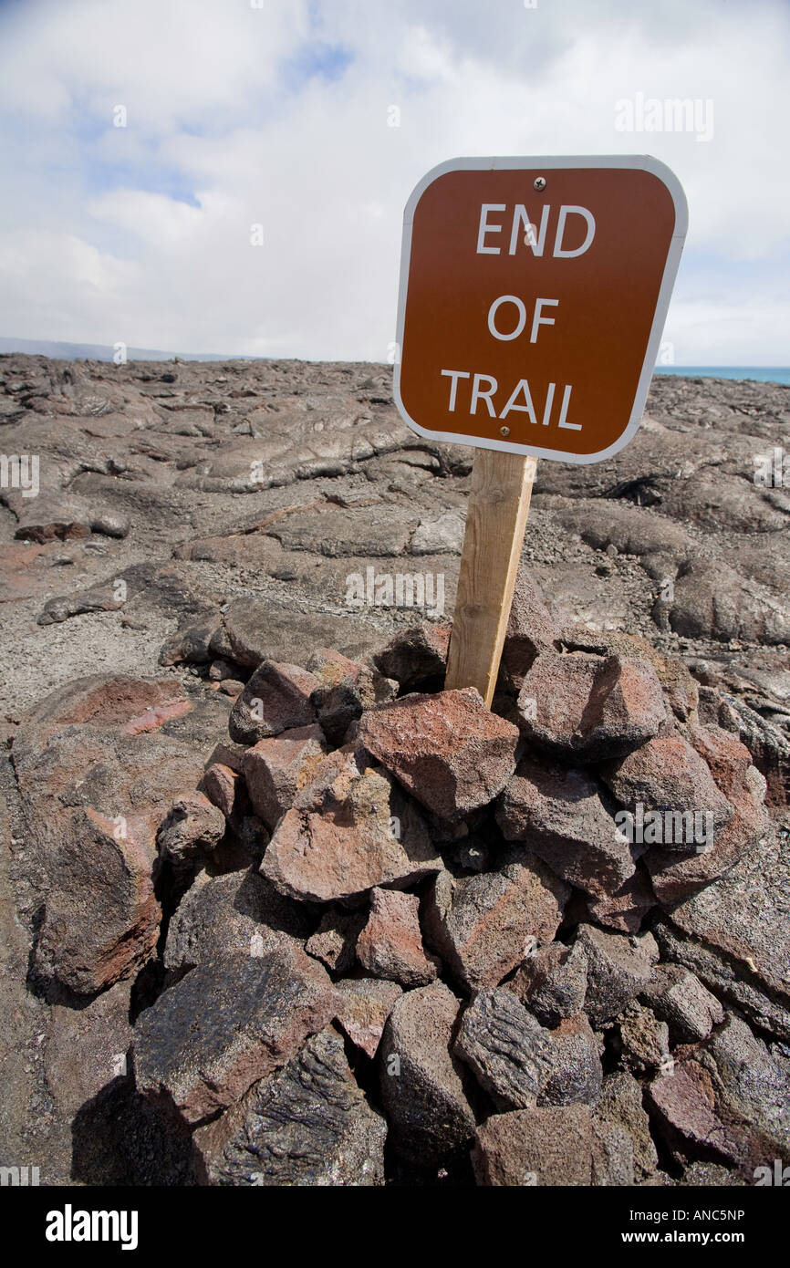 End of the Trail sign Stock Photo - Alamy