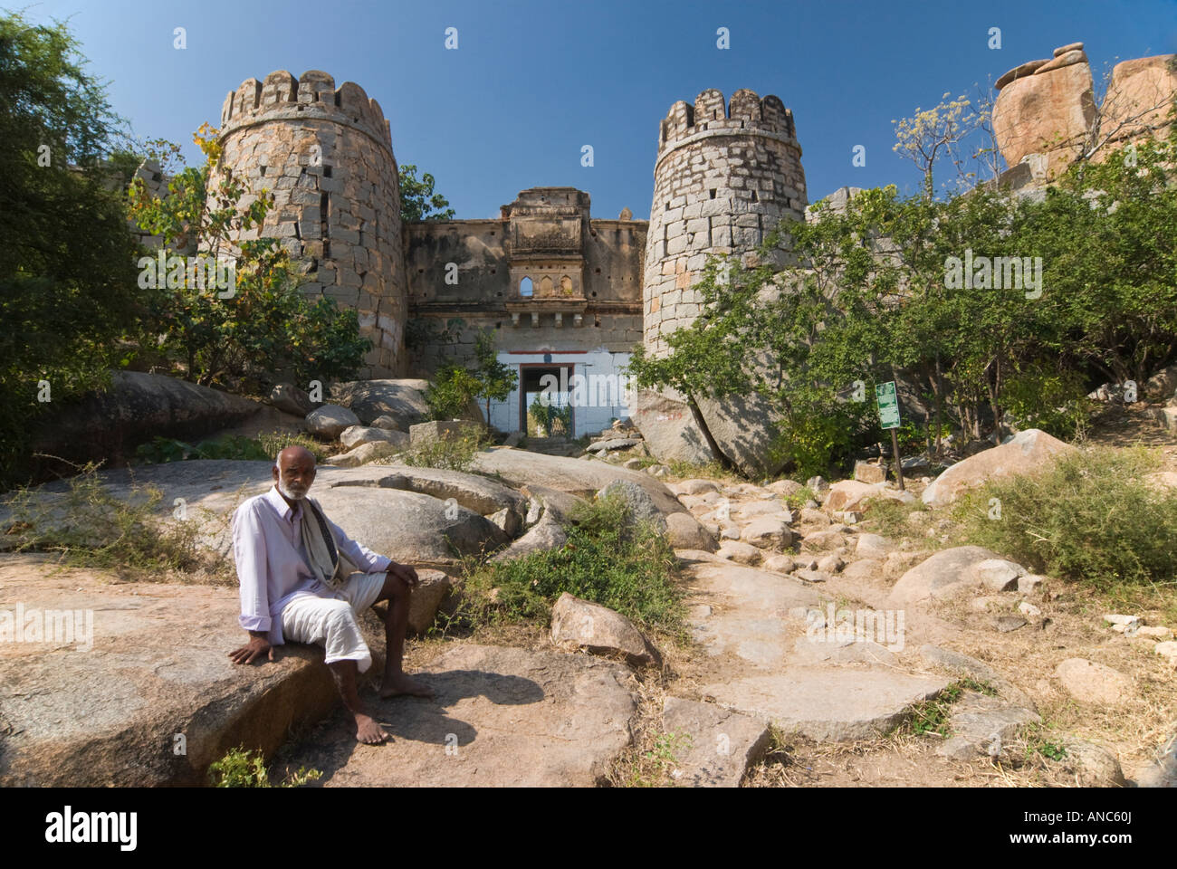Anegundi Fort Hampi Karnataka India Stock Photo - Alamy