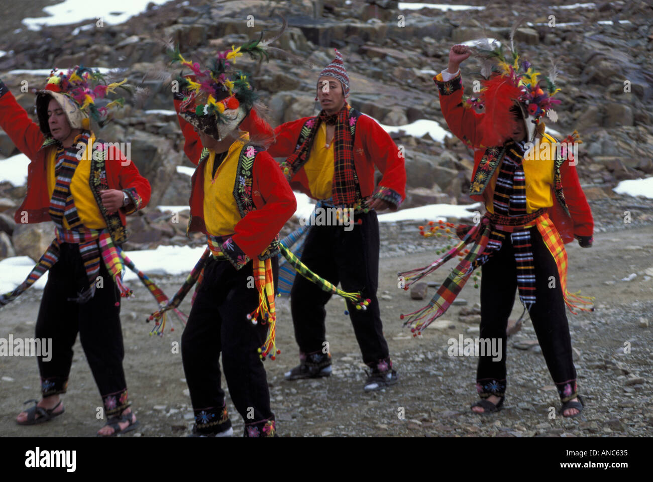 Folklore dancer Andes Bolivia Stock Photo - Alamy