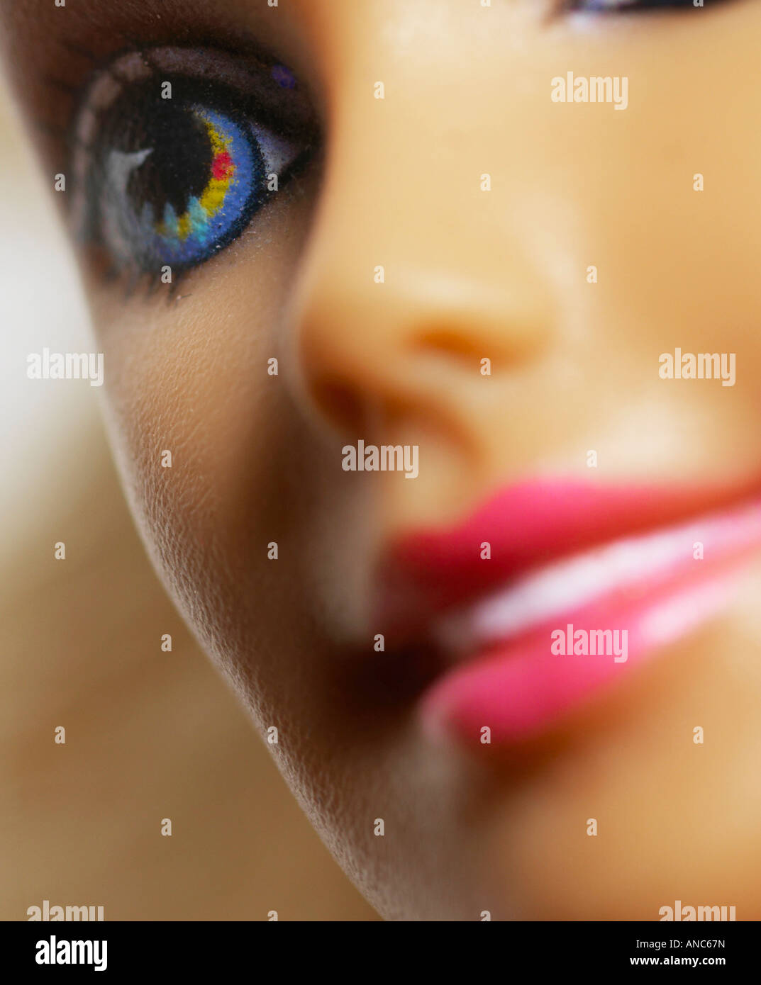 doll, eyes,look, glance, make-up, face, lips, mouth, skin Stock Photo ...