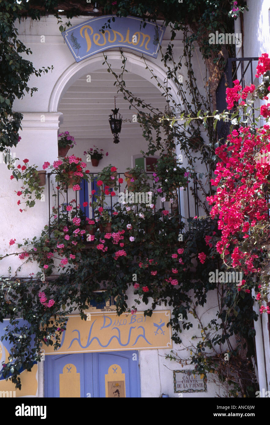 Spanish house with roses hi-res stock photography and images - Alamy