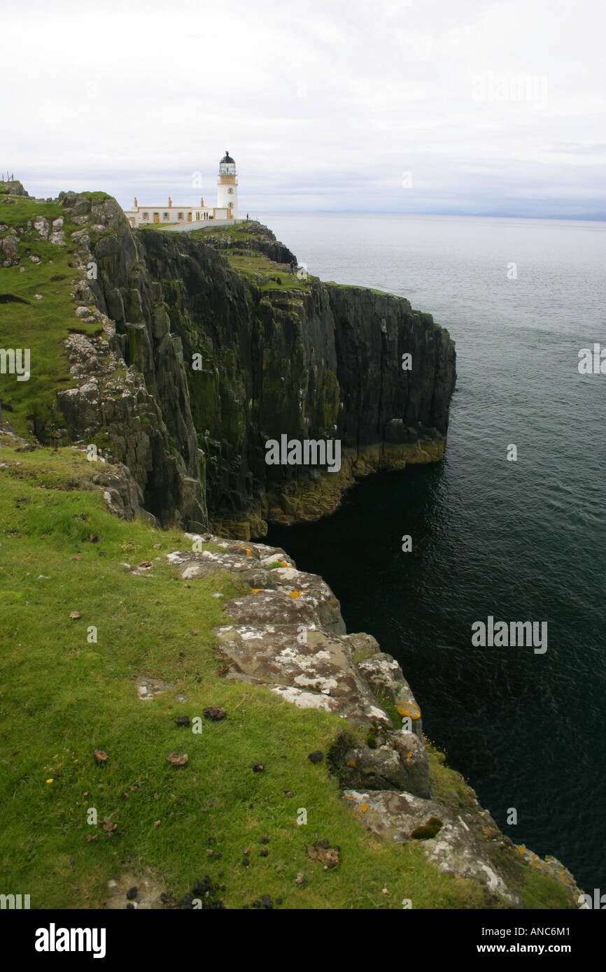 Neist Point Lighthouse on the Waternish Peninsula on the Isle of Skye ...