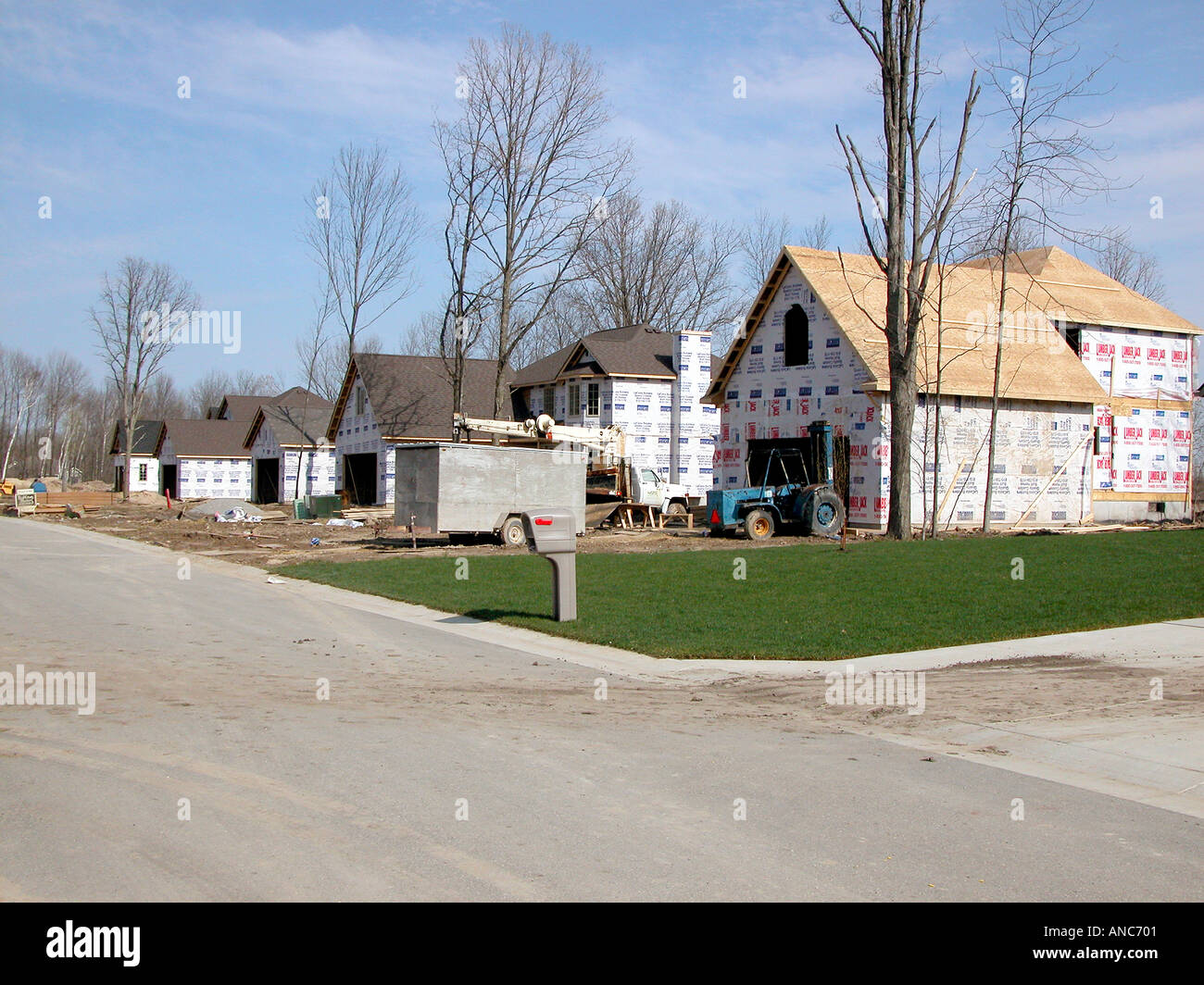 New Home Construction in a New Residential Subdivision Stock Photo - Alamy