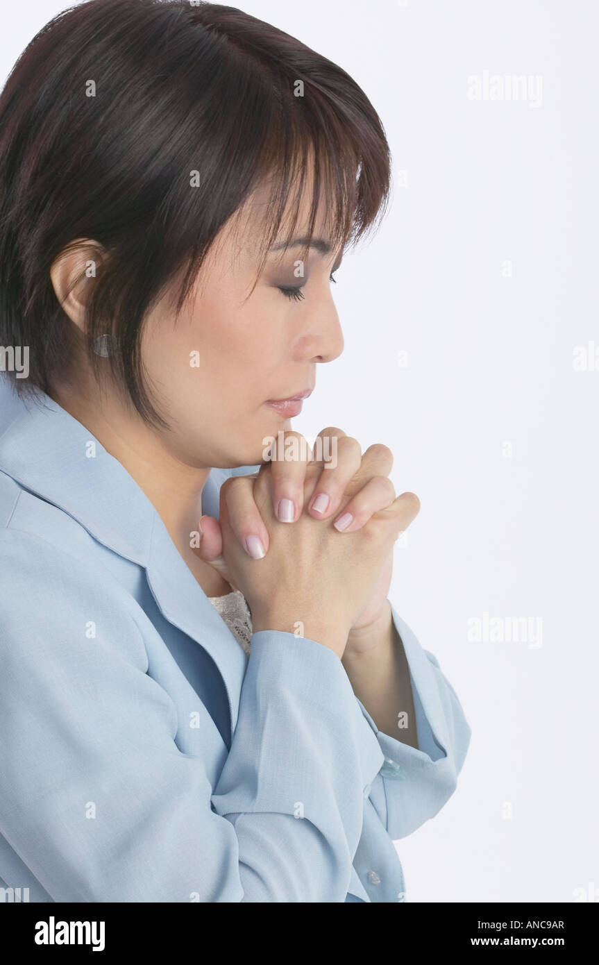 Korean prayer praying asian hi-res stock photography and images - Alamy