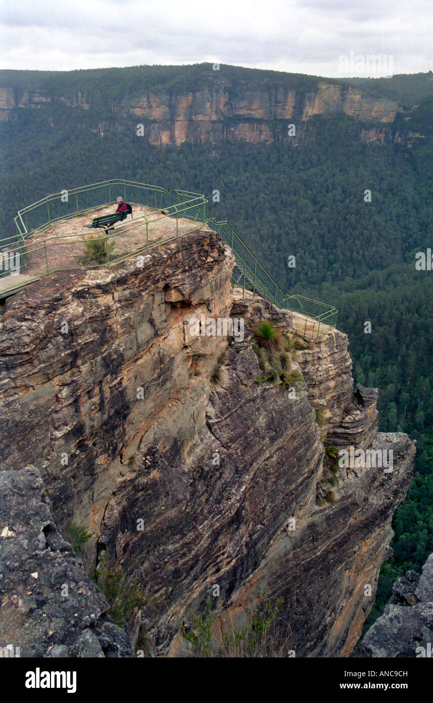 High viewpoint, Perrys Lookdown, Pulpit Rock, Blue Mountains National ...