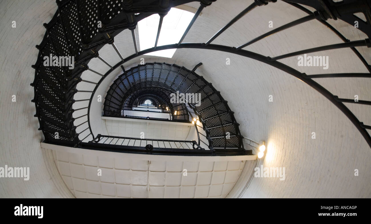 Inside stairs of St Augustine Lighthouse Florida Stock Photo - Alamy