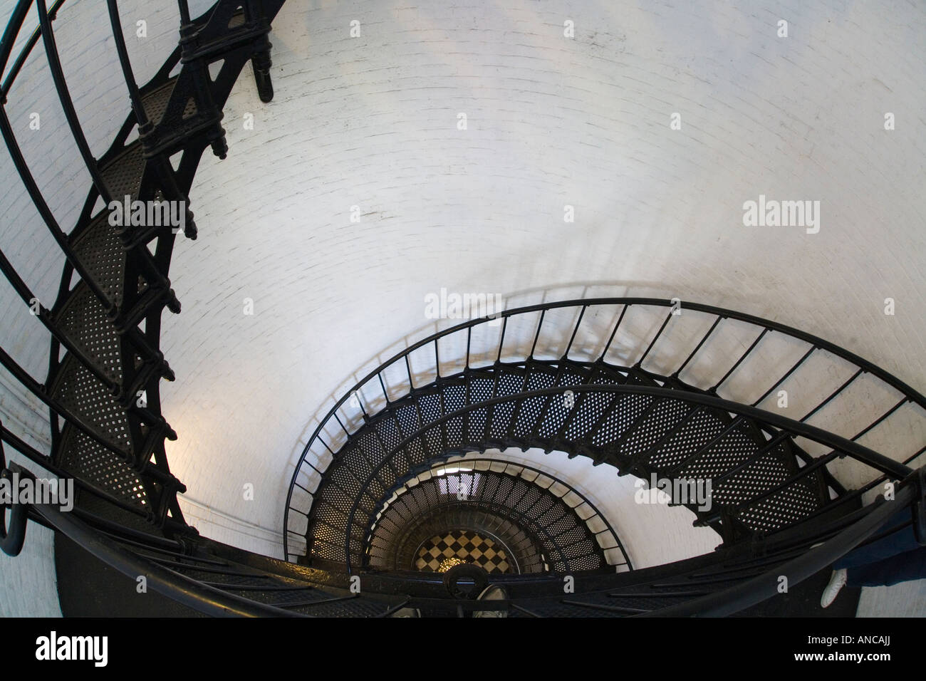 Inside stairs of St Augustine Lighthouse Florida Stock Photo - Alamy