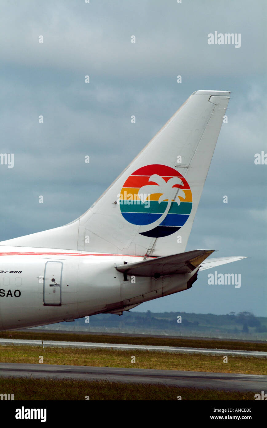Polynesian Airline tail on Boeing 737 800 Stock Photo - Alamy