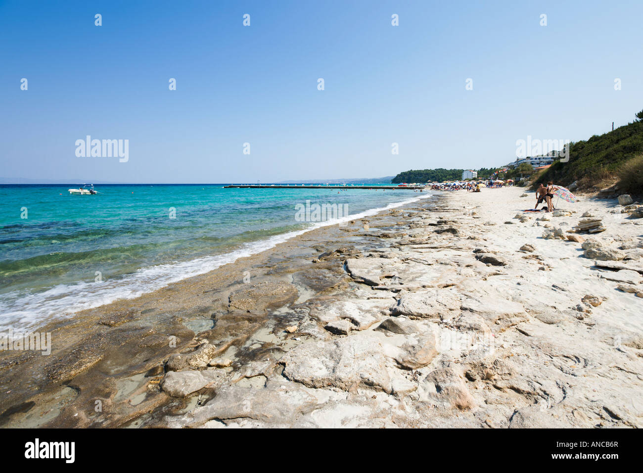Beach, Kalithea, Kassandra Peninsula, Halkidiki, Greece Stock Photo - Alamy