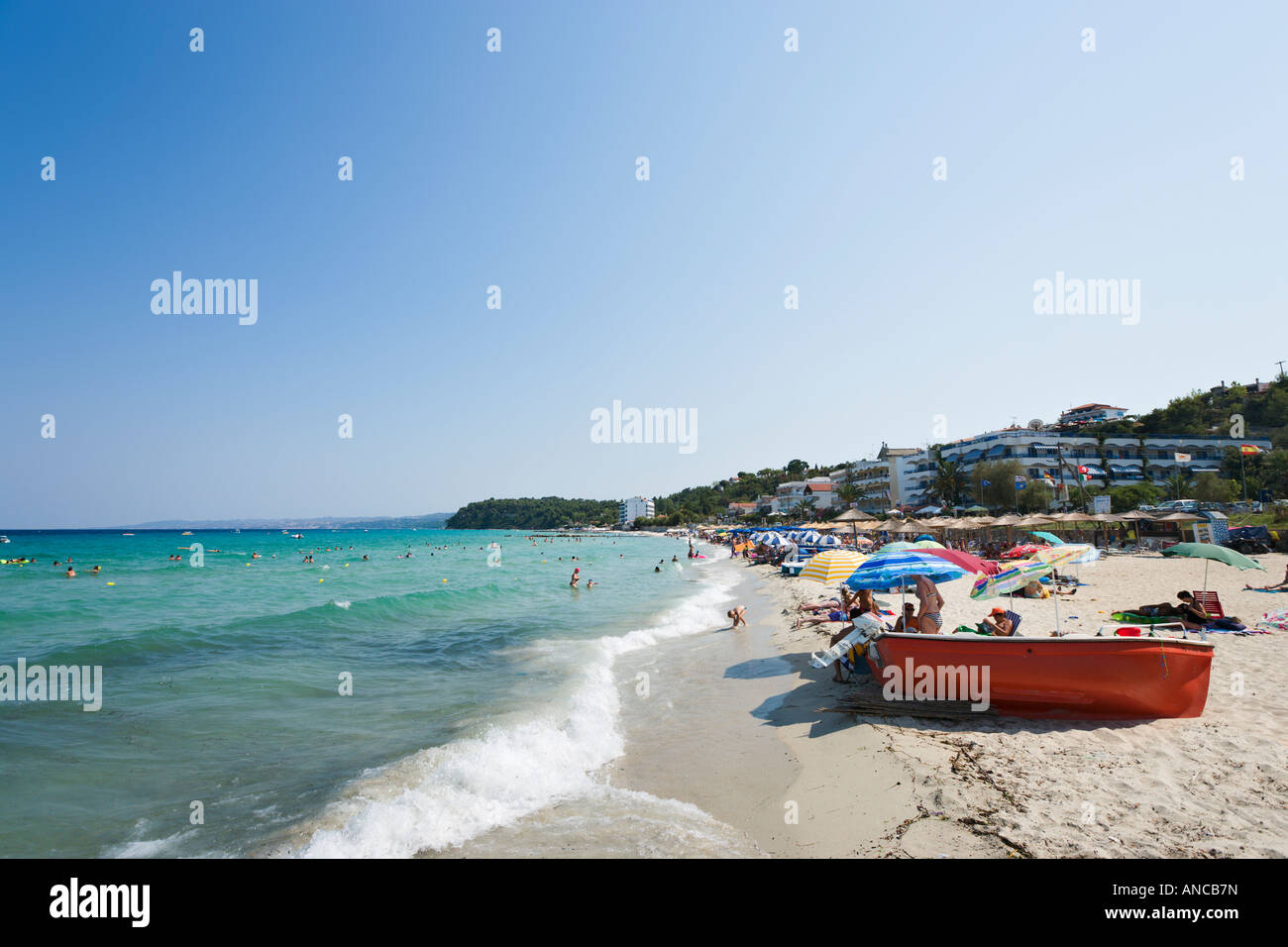 Beach, Kalithea, Kassandra Peninsula, Halkidiki, Greece Stock Photo - Alamy