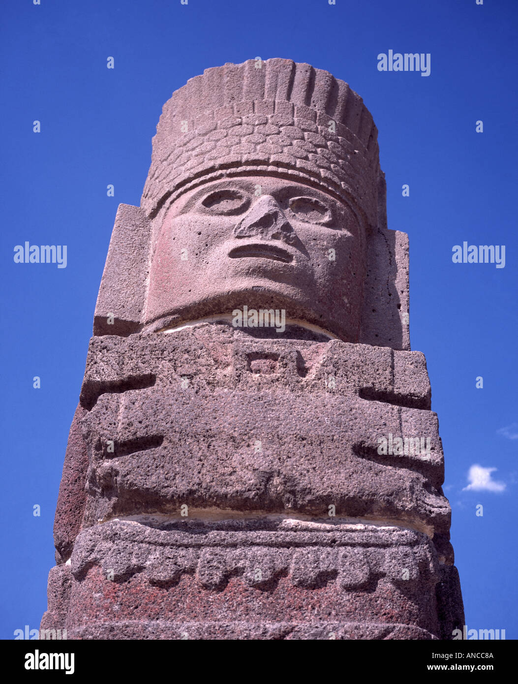 The Atlante or Toltec warrior statue at Tula Hidalgo Mexico Stock Photo ...