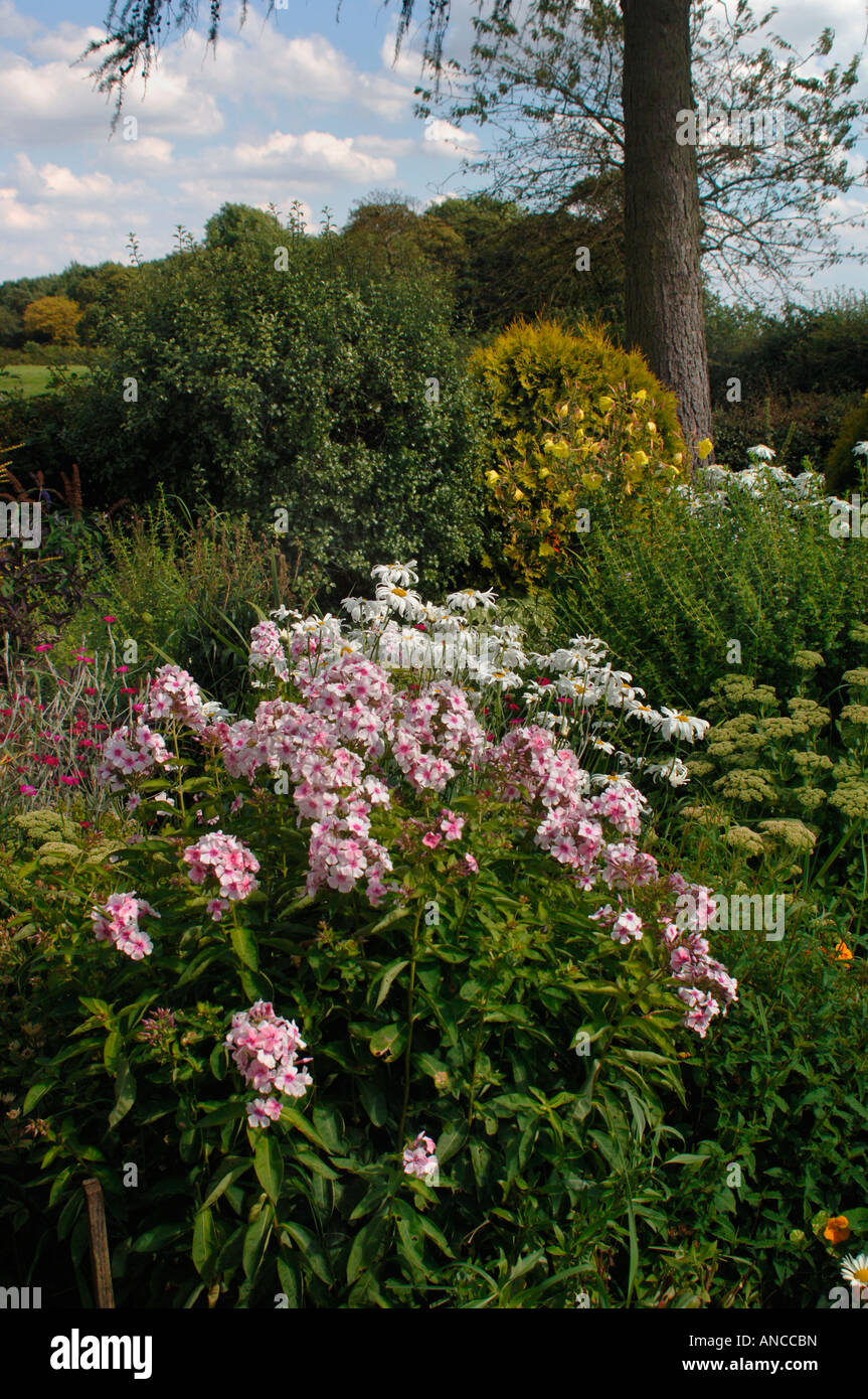 A Colourful Display Of Flowers,In An English Country Garden Stock Photo ...