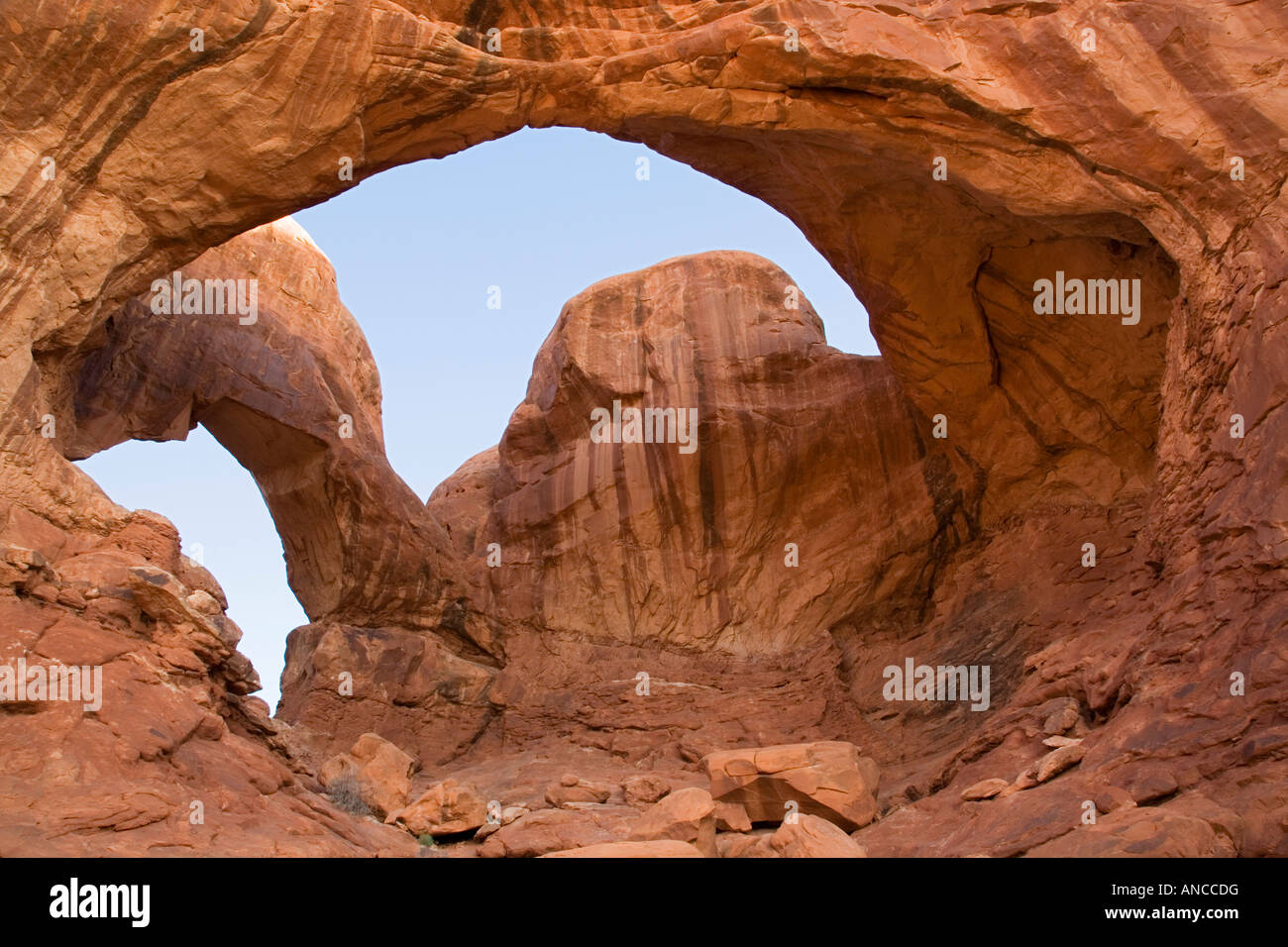 Utah, Arches NP, Double Arch Stock Photo - Alamy