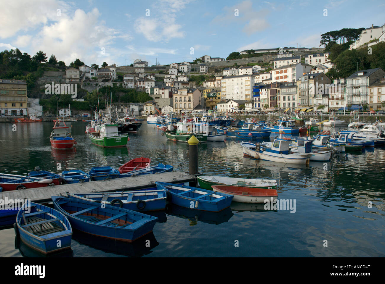 The tiny fishing port of Luarca Stock Photo - Alamy