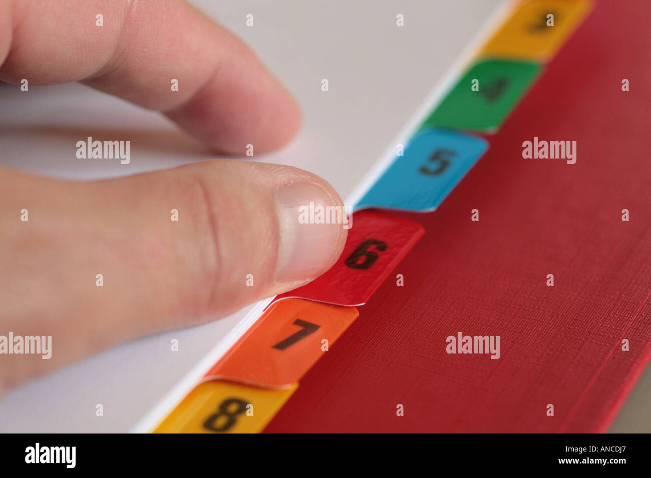 folder page dividers Stock Photo - Alamy