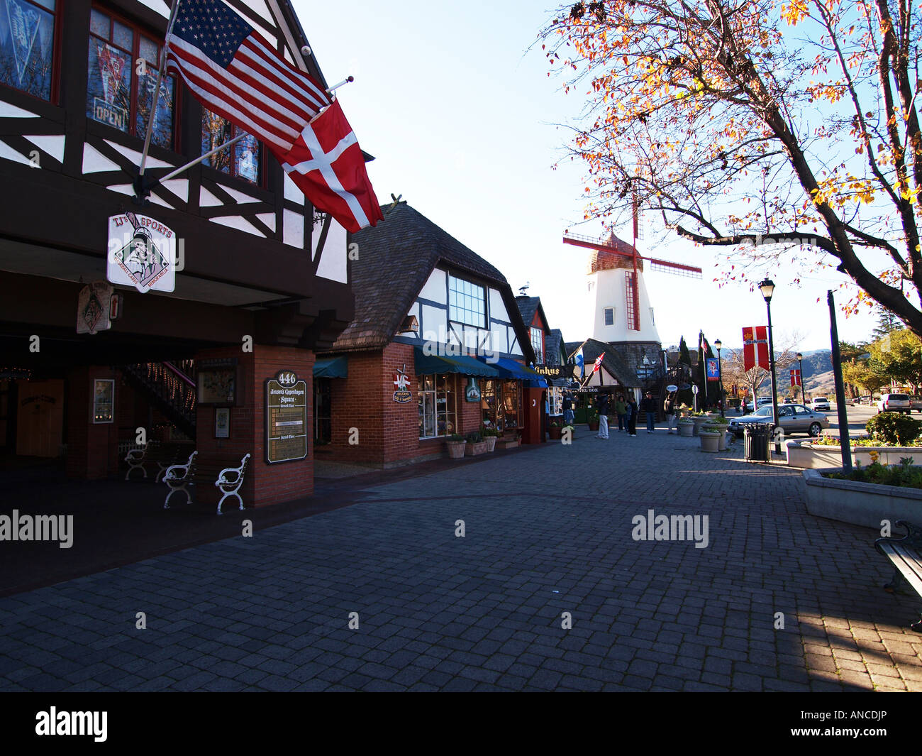 A view of Solvang, a Danish community, near Santa Barbara, CA Stock ...