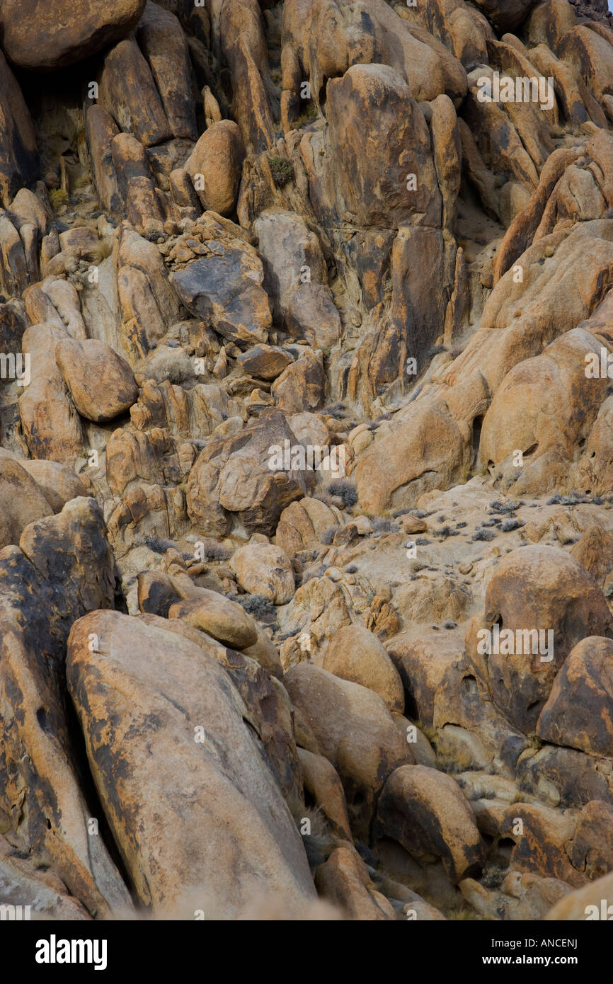 Rock formations in the Alabama Hills at Lone Pine CA USA Stock Photo ...