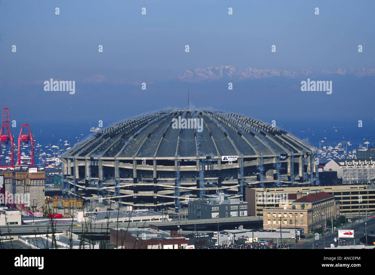 Washington, Seattle. The first in a series of images of the implosion ...