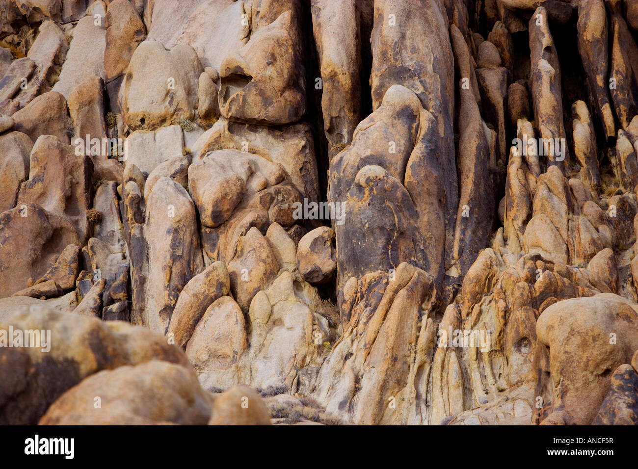 Rock formations in the Alabama Hills at Lone Pine CA USA Stock Photo ...