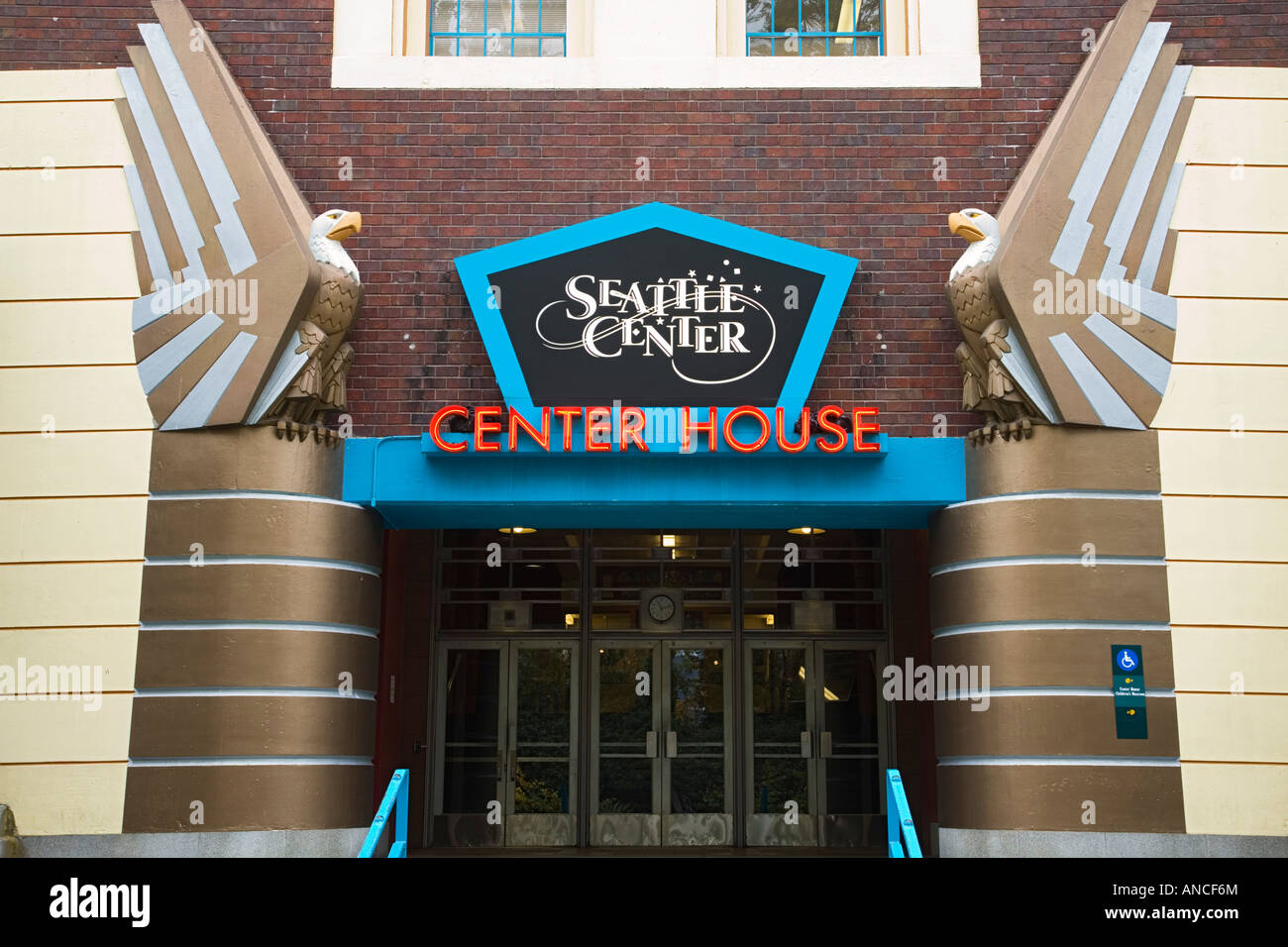 WA, Seattle, Seattle Center, Center House Entrance Stock Photo - Alamy