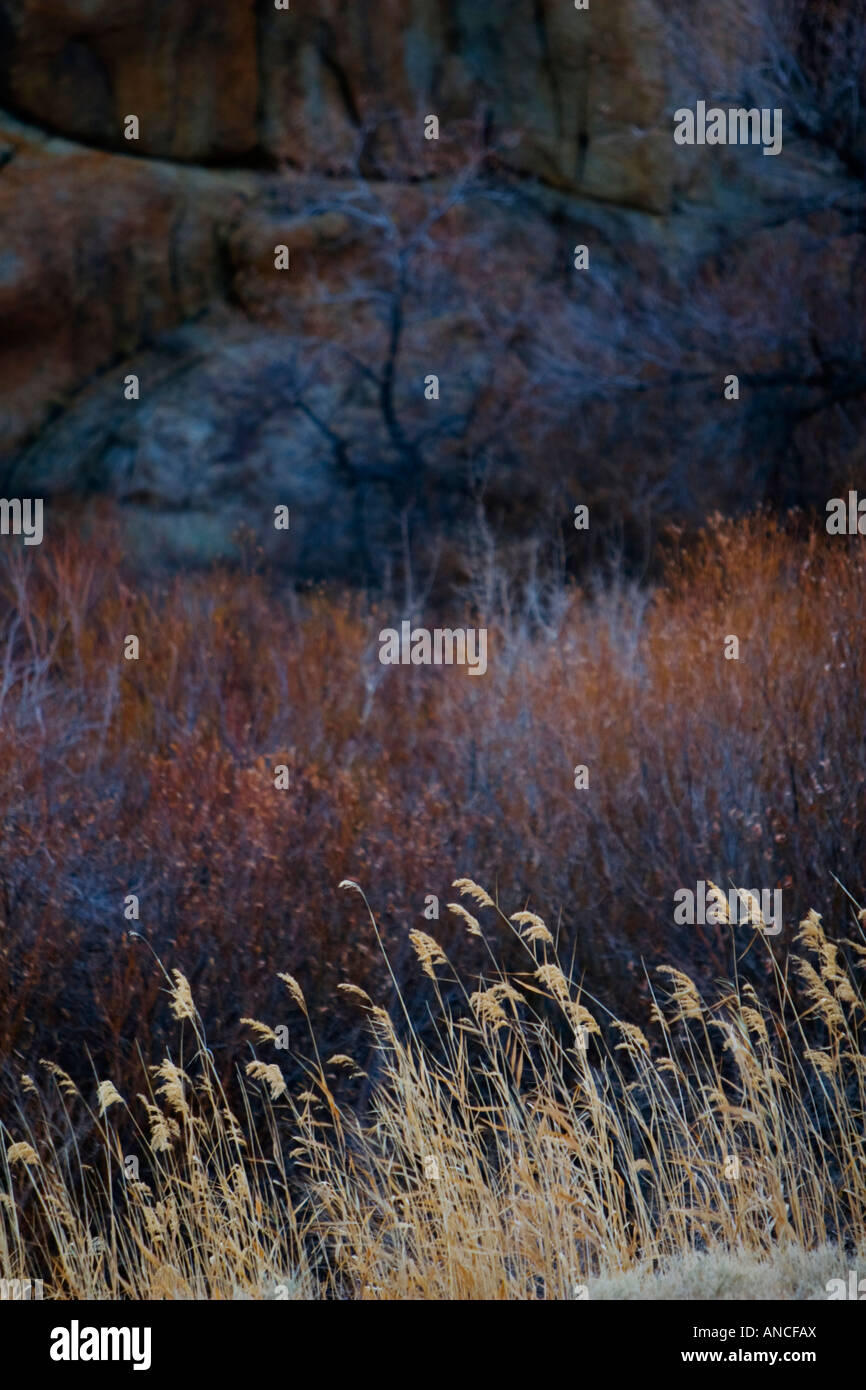 Rock formations in the Alabama Hills at Lone Pine CA USA Stock Photo ...