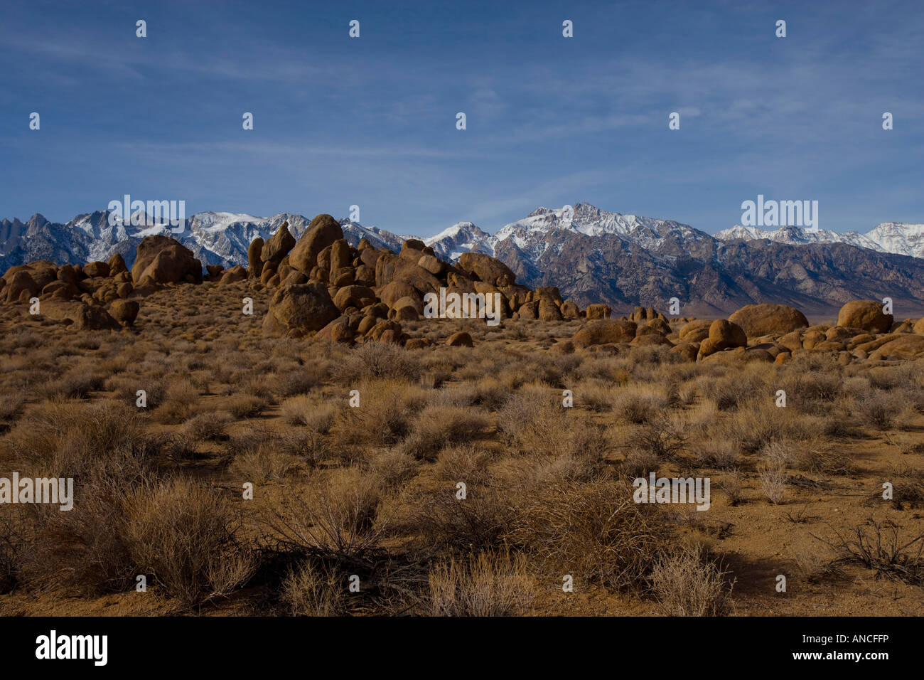 Rock formations in the Alabama Hills at Lone Pine CA USA Stock Photo ...