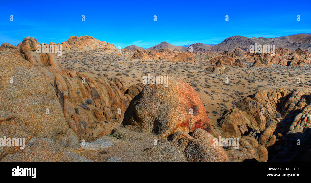 Rock formations in the Alabama Hills at Lone Pine CA USA Stock Photo ...