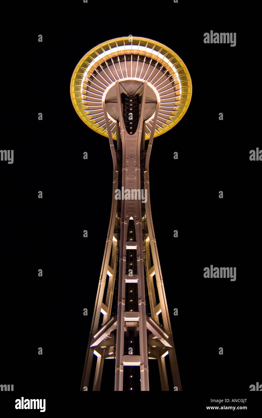 The Seattle Space Needle at night Stock Photo - Alamy