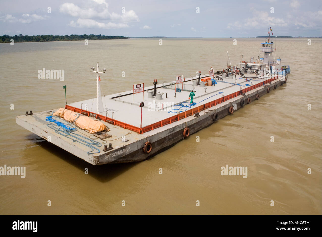 Brazil Para Belem Refuelling barge in Amazon Stock Photo - Alamy