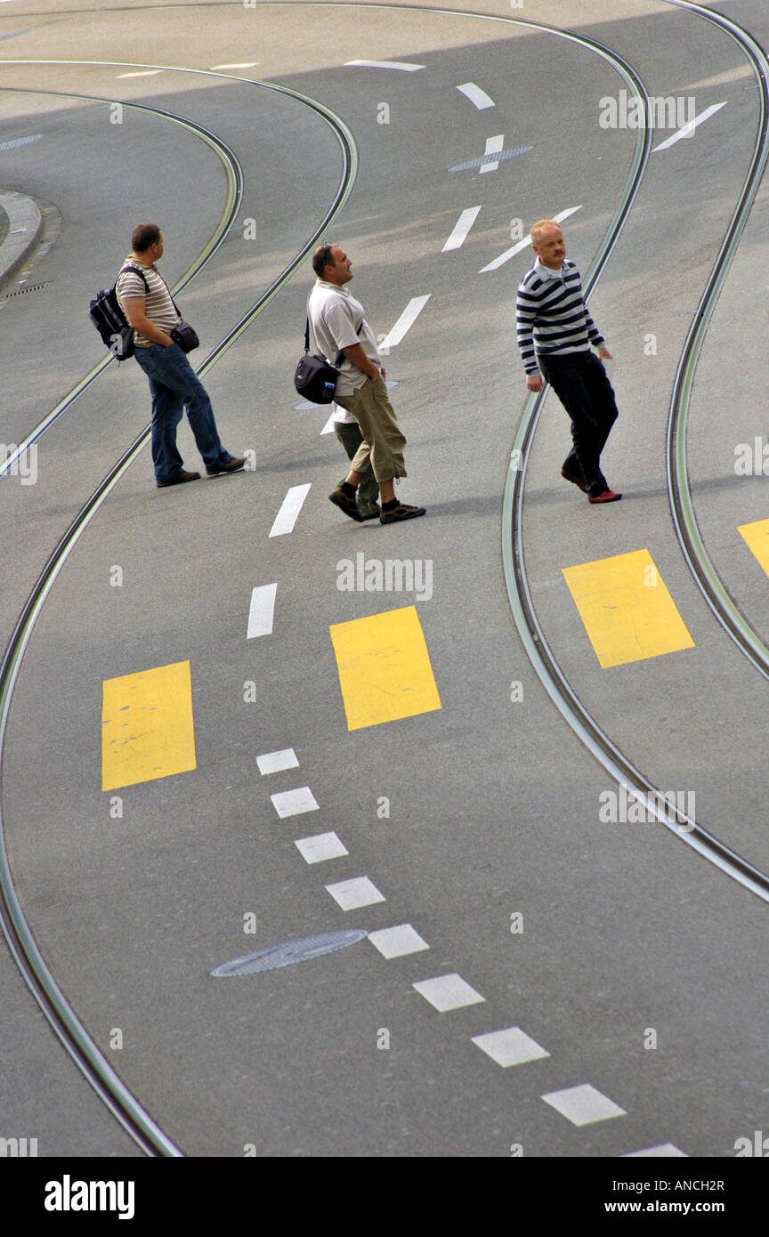 Zebra crossing white yellow lines hi-res stock photography and images ...