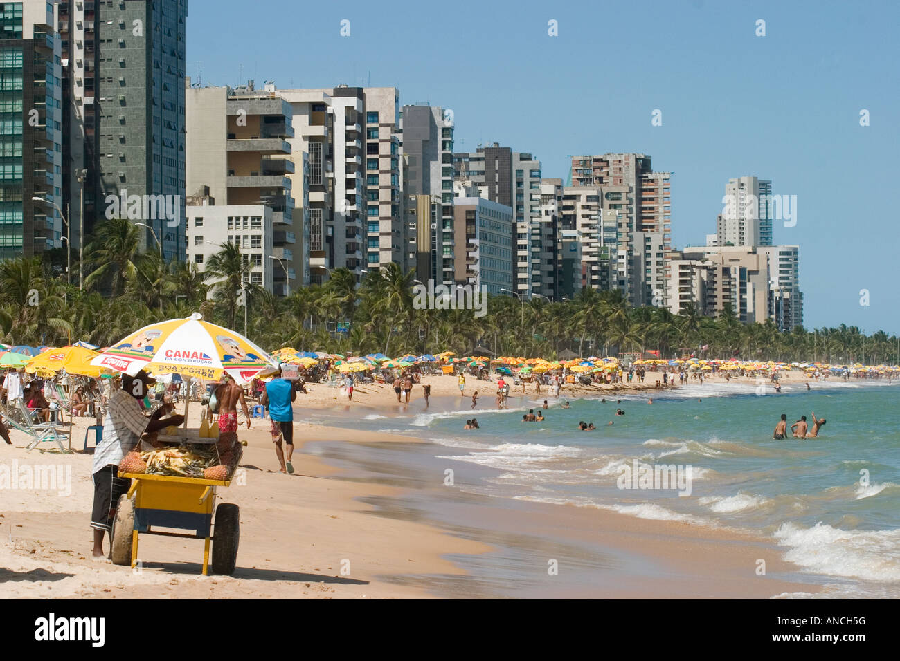 Brazil Pernambuco Recife Boa Viagem beach Stock Photo - Alamy