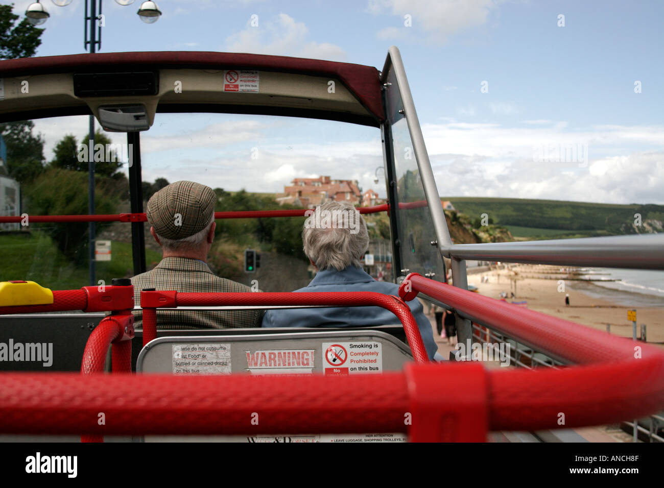 Swanage bus tour, Dorset, England, UK Stock Photo - Alamy