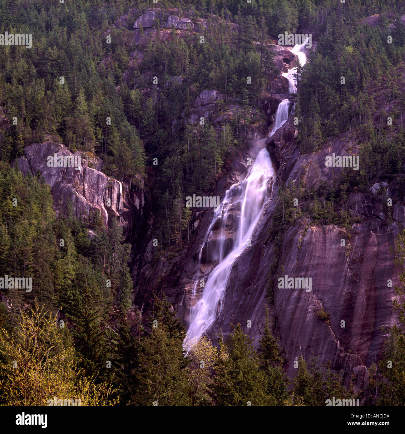 Shannon Falls in Shannon Falls Provincial Park near Squamish British ...